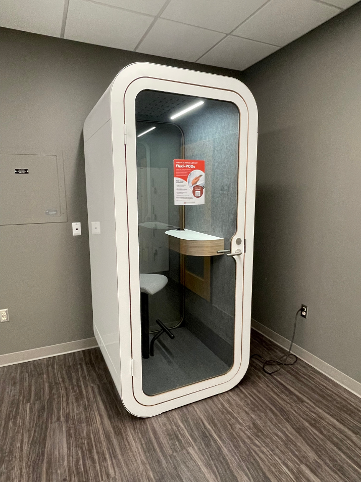 Experience Privacy-On-Demand in our Health Library Flexi-PODs | Health Sciences Library
